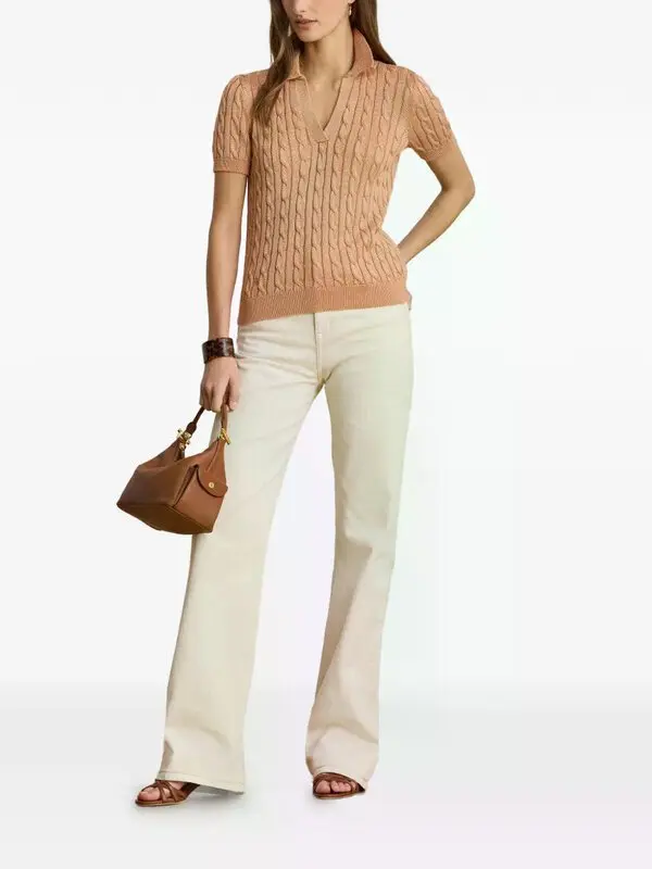 Ralph Lauren Cable-knit Short-sleeve Sweater