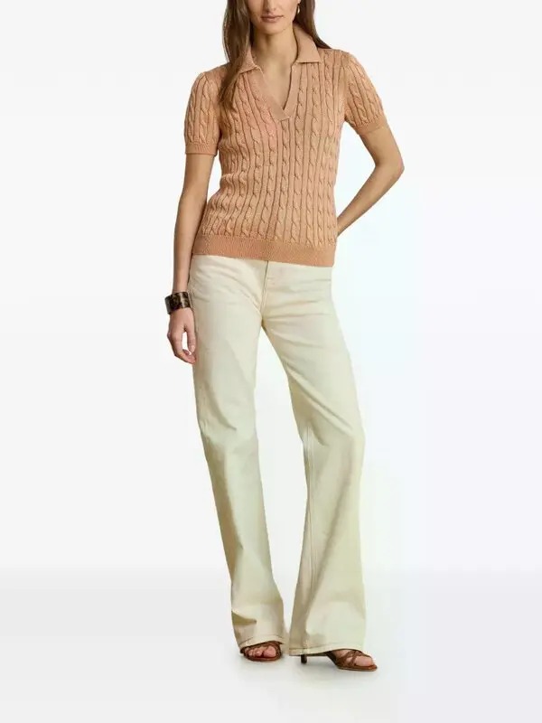 Ralph Lauren Cable-knit Short-sleeve Sweater