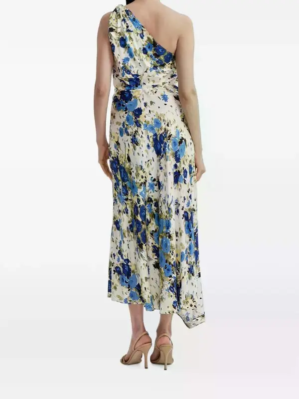 A.L.C. Elliana Floral-print One-shoulder Maxi Dress - Neutrals