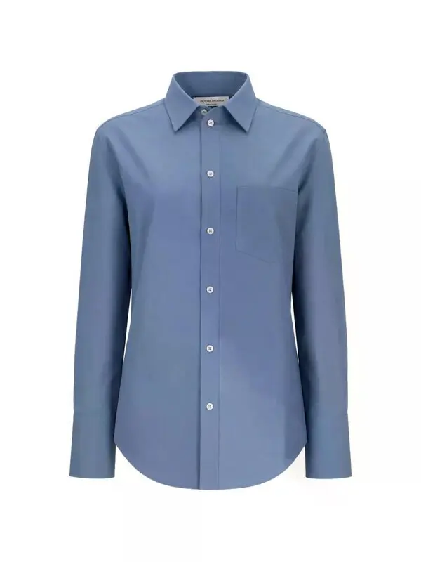 Victoria Beckham Classic Collar Chest Pocket Shirt - Blue