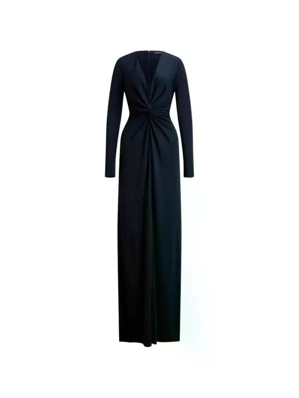 Ralph Lauren Twist-front V-neck Maxi Dress - Blue