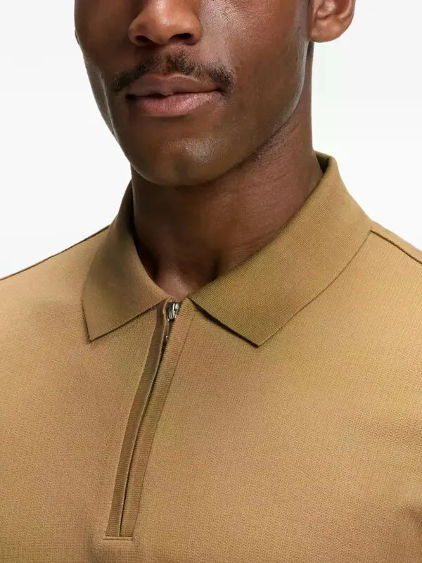 BOSS Zip-fastening Short-sleeve Polo Shirt