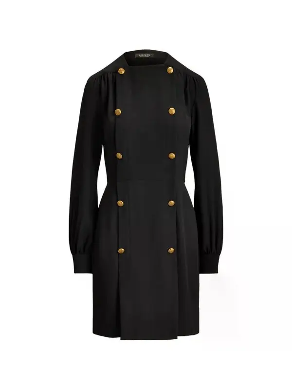 Ralph Lauren Double-breasted Georgette Mini Dress