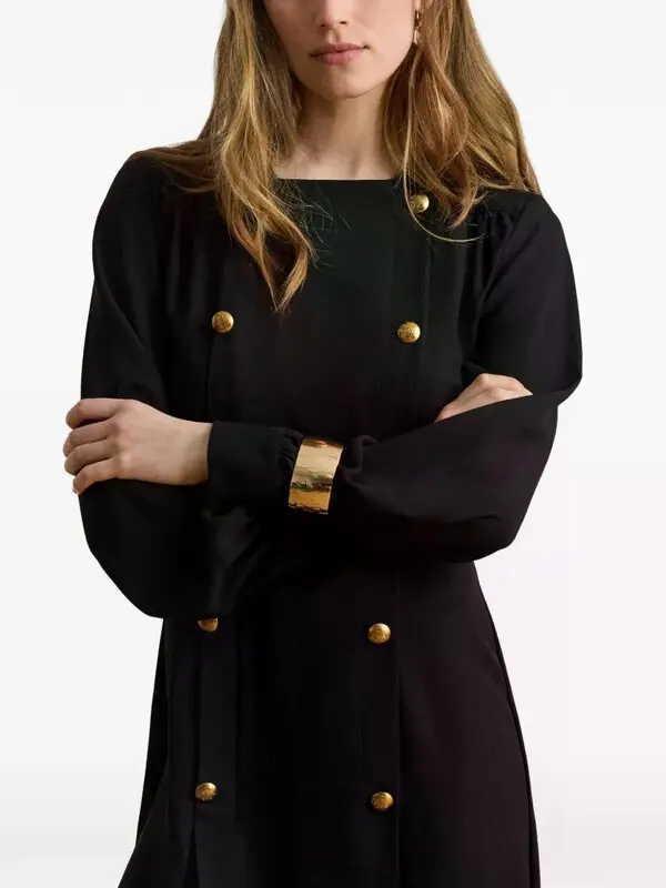 Ralph Lauren Double-breasted Georgette Mini Dress