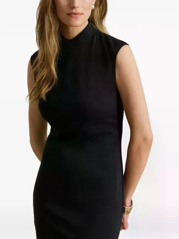 Ralph Lauren Stretch Cady Mockneck Maxi Gown