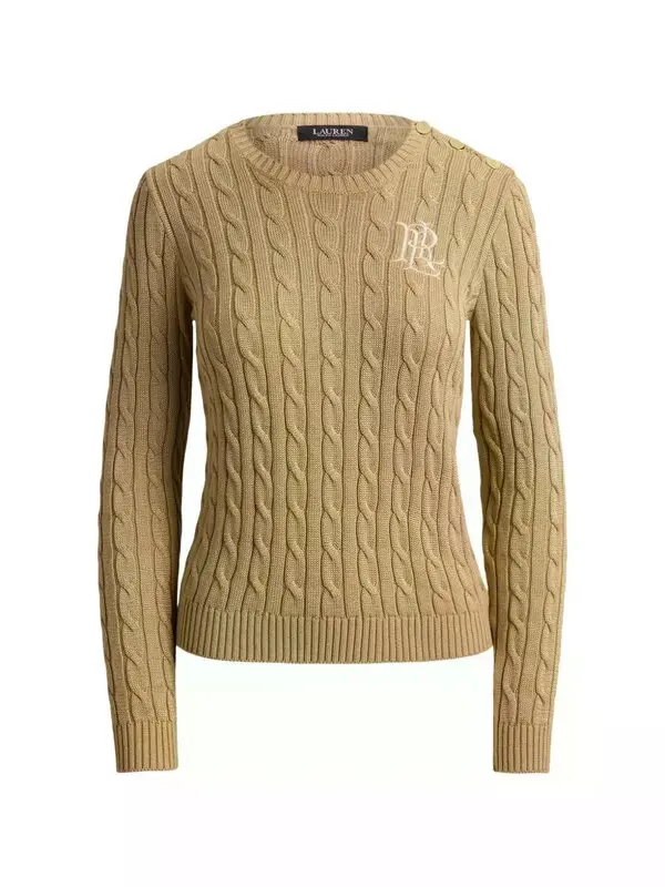 Ralph Lauren Button-trim Cable-knit Sweater