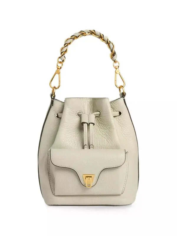COCCINELLE Beat Generation Grained Leather Shoulder Bag - Neutrals