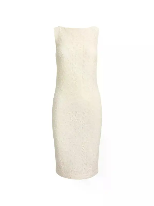 Ralph Lauren Sleeveless Lace Midi Dress - Neutrals