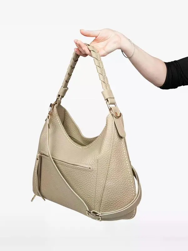 VISONA` Visona Mia Braided-handle Shoulder Bag - Neutrals