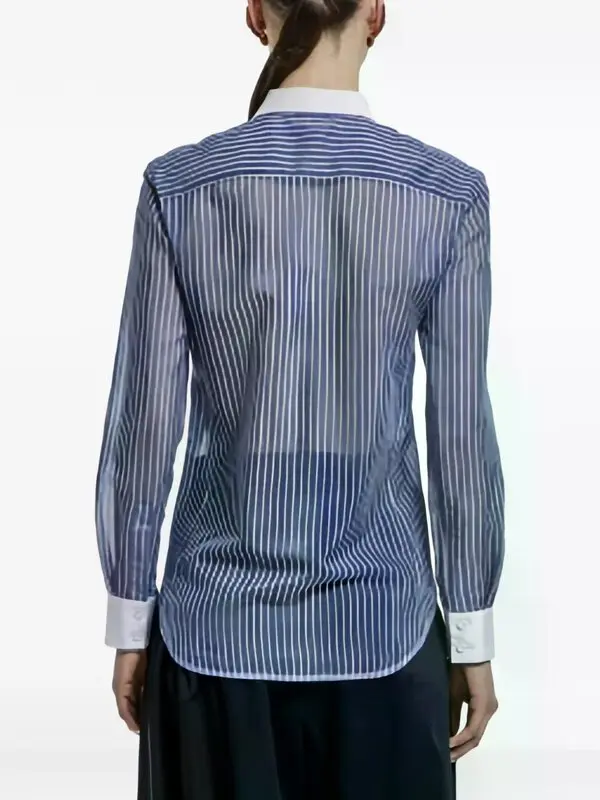 Vivetta Striped Shirt With Embroidered Collar