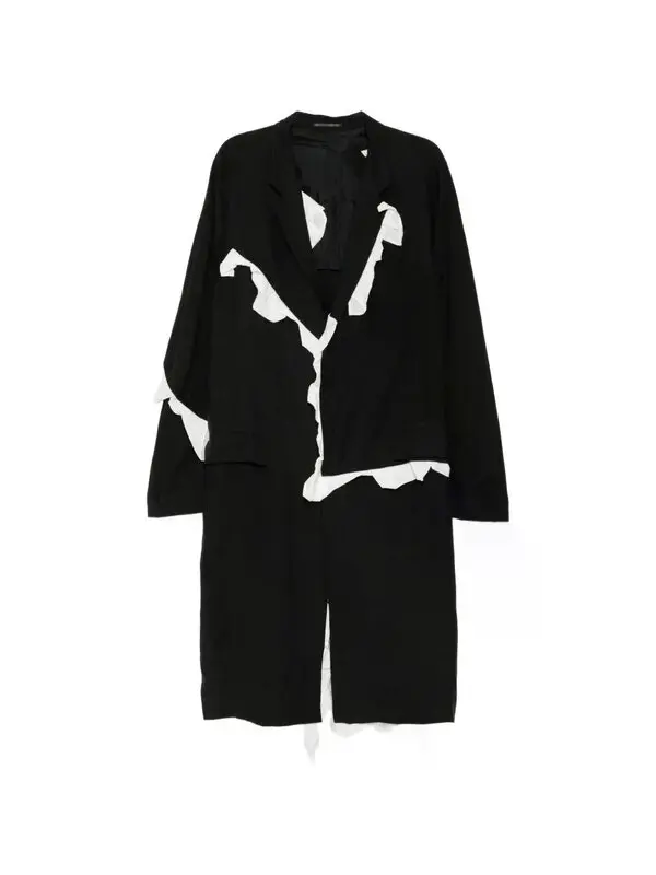 Yohji Yamamoto Ruffled Lapel Coat