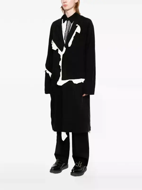 Yohji Yamamoto Ruffled Lapel Coat