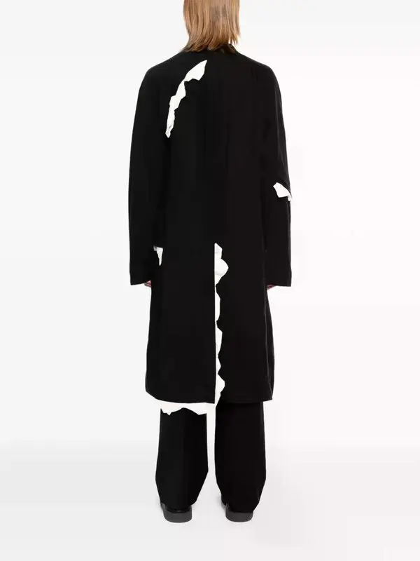 Yohji Yamamoto Ruffled Lapel Coat