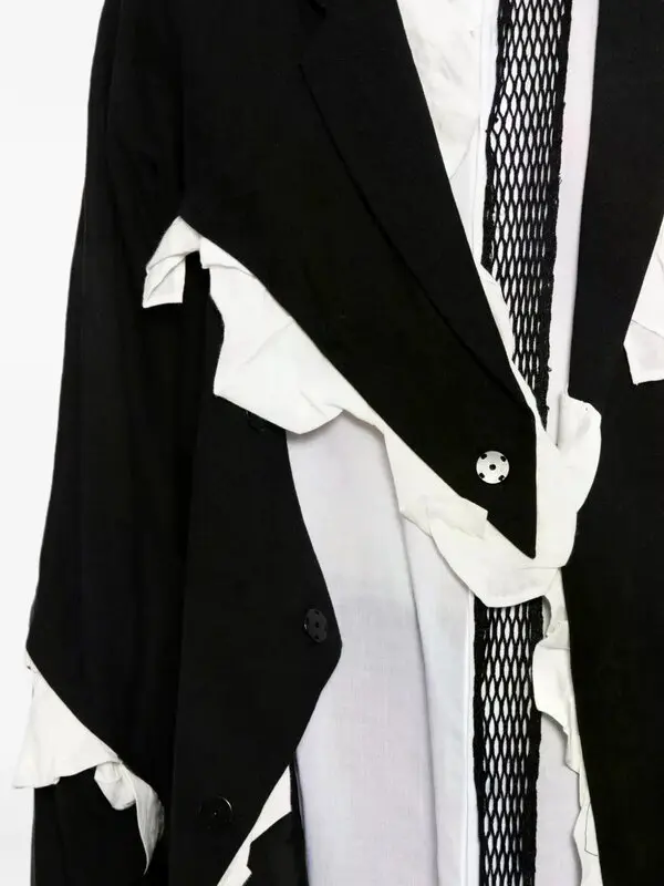 Yohji Yamamoto Ruffled Lapel Coat