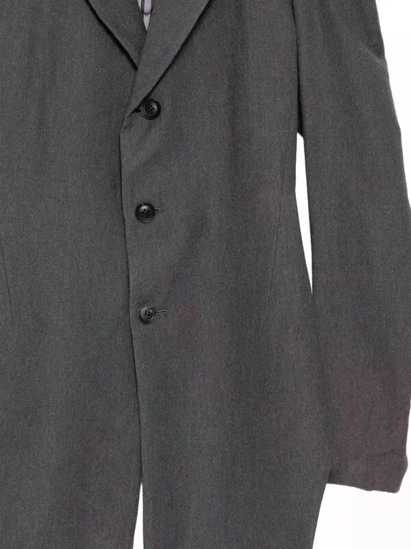 Yohji Yamamoto Asymmetric Washer-sleeve Long Jacket