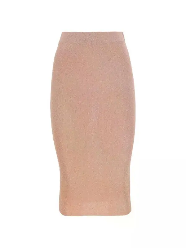 KANGRA Ribbed-knit Midi Skirt