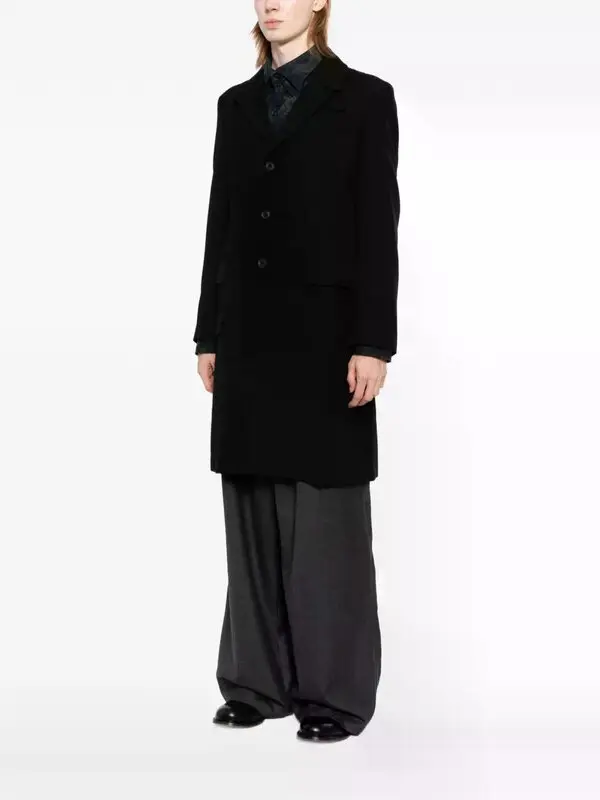 Yohji Yamamoto Single-breasted Notched-lapel Coat