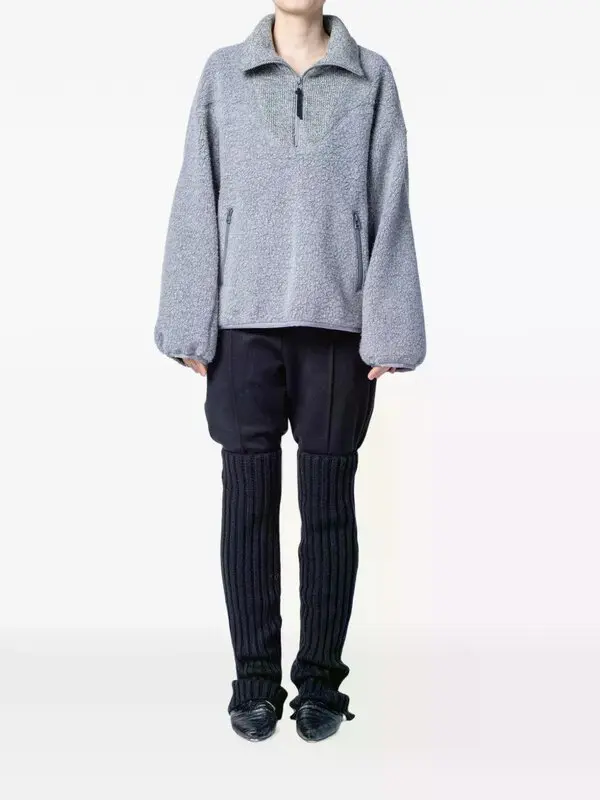 MULLER OF YOSHIOKUBO Fleece-texture Half-zip Sweatshirt