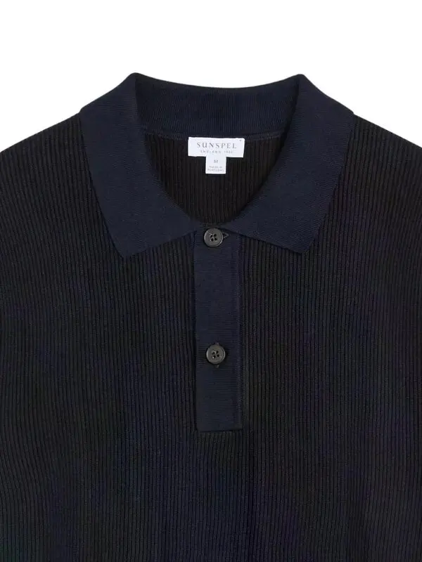 Sunspel Ribbed-knit Polo Shirt
