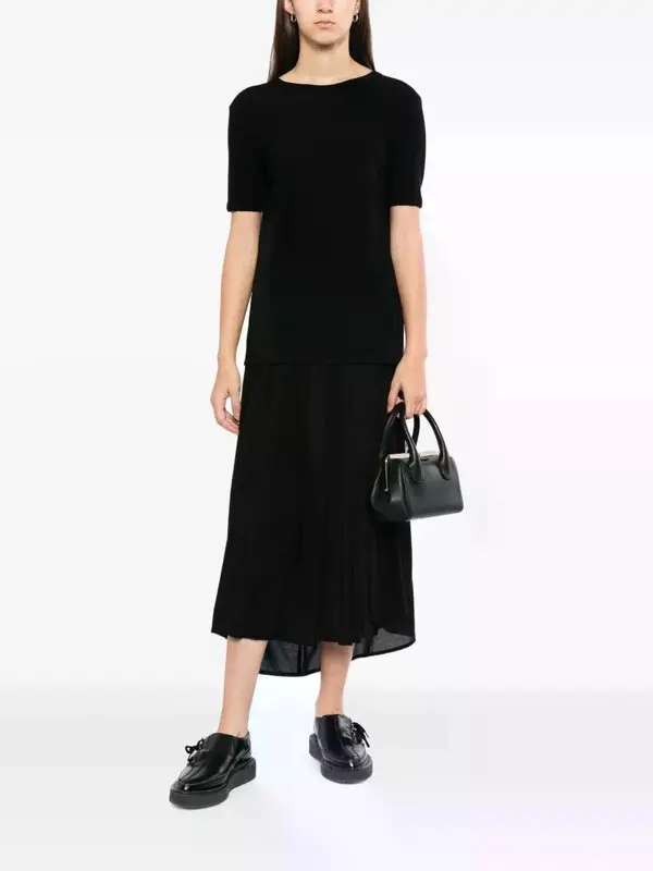 Yohji Yamamoto Pleated Cotton T-shirt