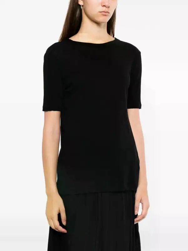 Yohji Yamamoto Pleated Cotton T-shirt