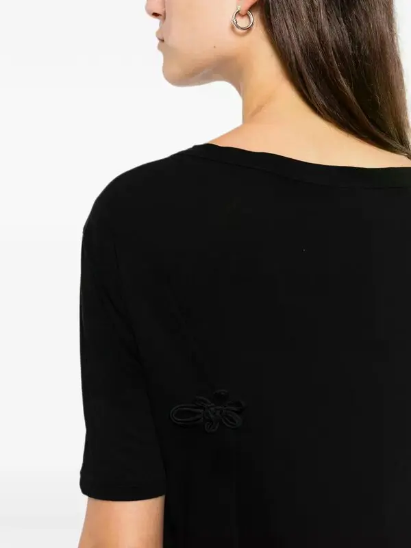 Yohji Yamamoto Pleated Cotton T-shirt