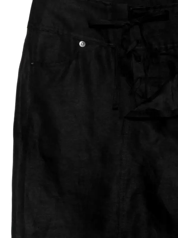 Yohji Yamamoto Lace-up Skirt - Black