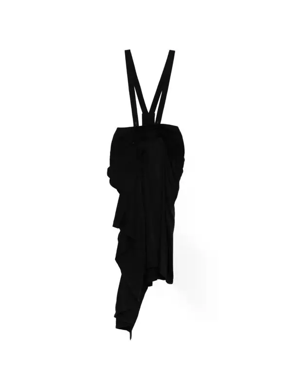 Yohji Yamamoto Asymmetric Wide-suspender Skirt