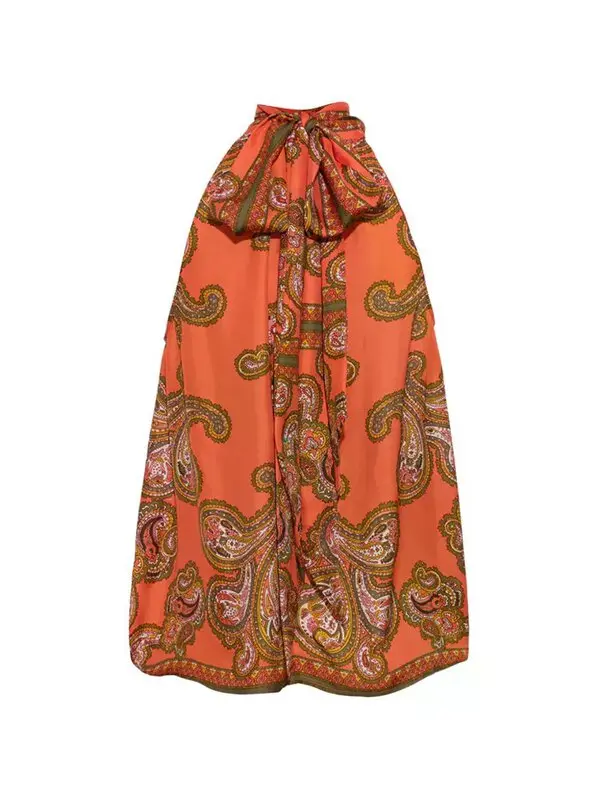 Varley Sundance Paisley-print Halter-neck Blouse