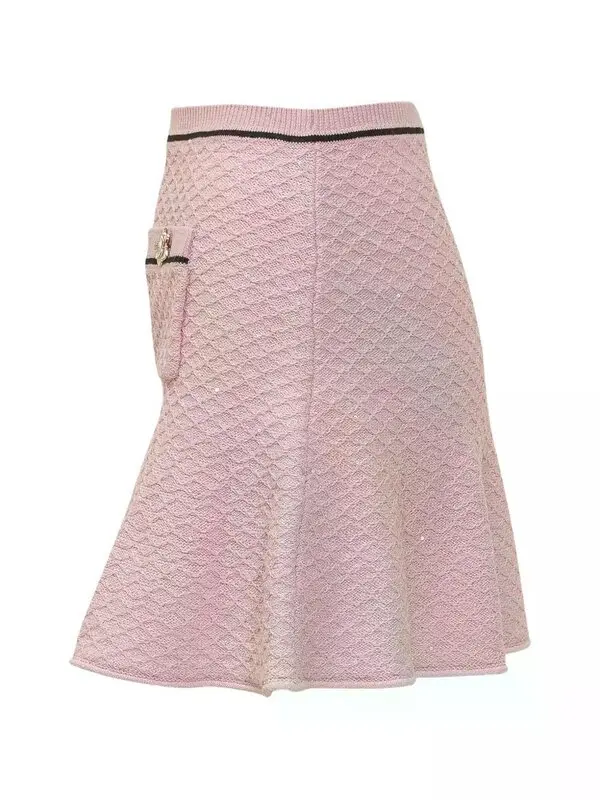 SELF-PORTRAIT Flower-button Mini Skirt