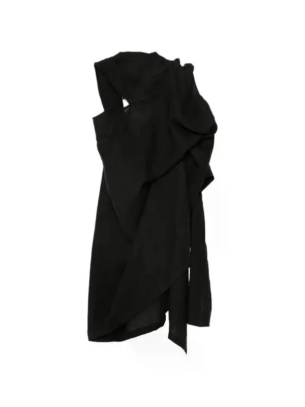 Yohji Yamamoto Asymmetric Draped Dress