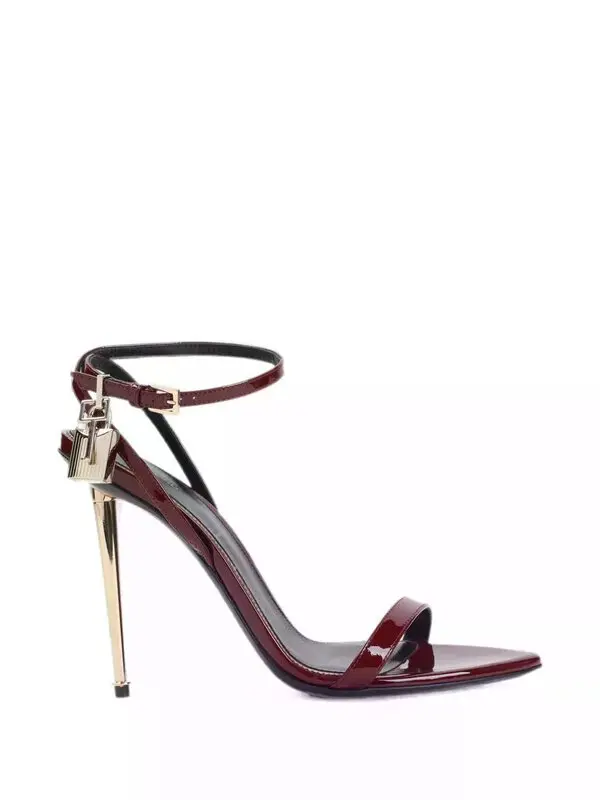 TOM FORD Padlock-detail Heeled Sandals - Red