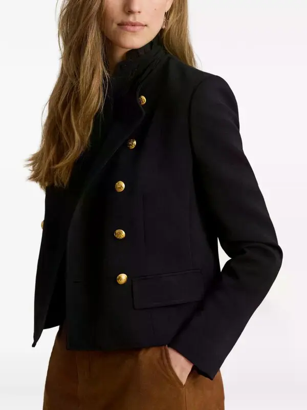 Ralph Lauren Double-breasted Sablé Crepe Jacket