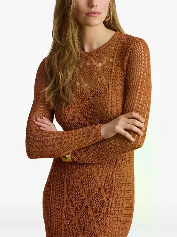 Ralph Lauren Knit Midi Dress - Brown