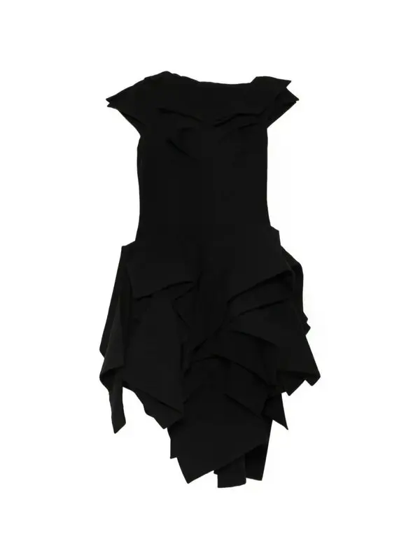 Yohji Yamamoto Flannel Deco C Draped Dress