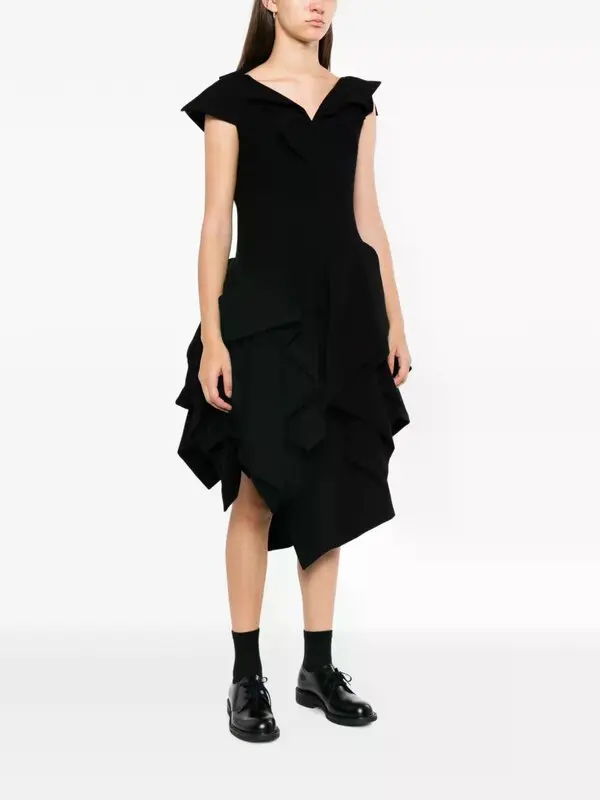 Yohji Yamamoto Flannel Deco C Draped Dress