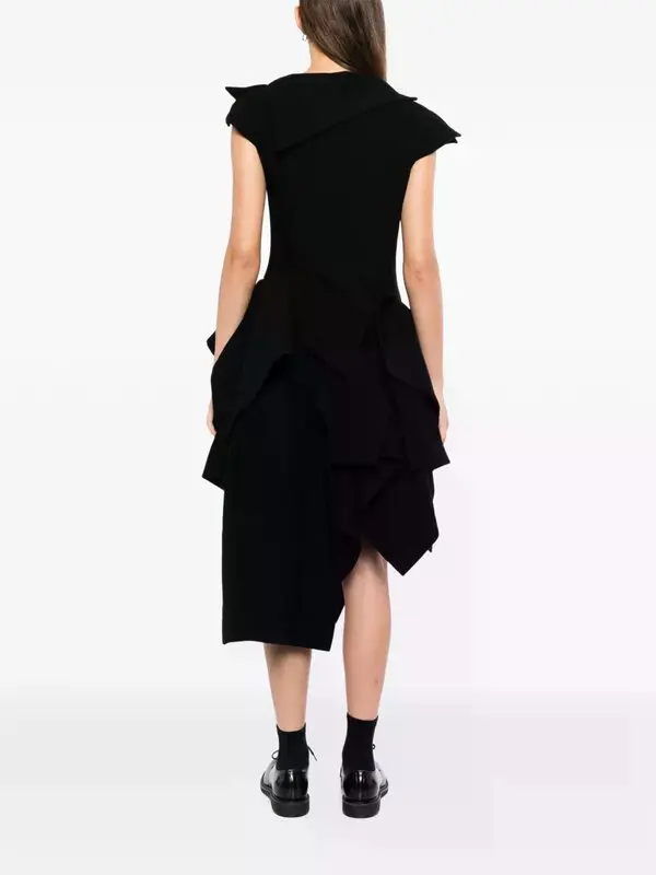 Yohji Yamamoto Flannel Deco C Draped Dress