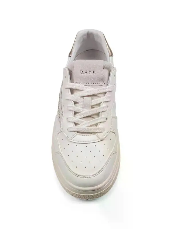 D.a.t.e. Torneo Panelled Leather Sneakers - Neutrals