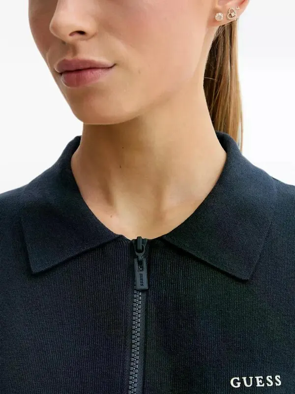 Guess Belted Zip-up Mini Dress