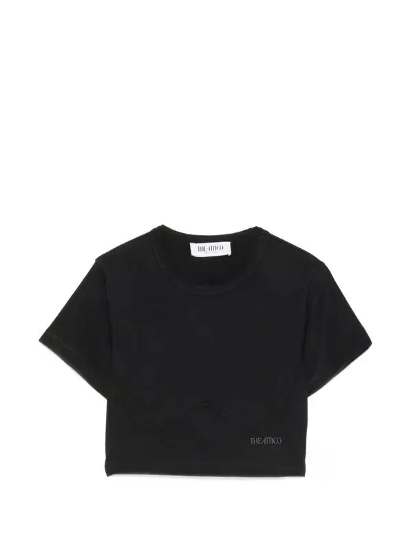 Attico Corset-style Cropped T-shirt