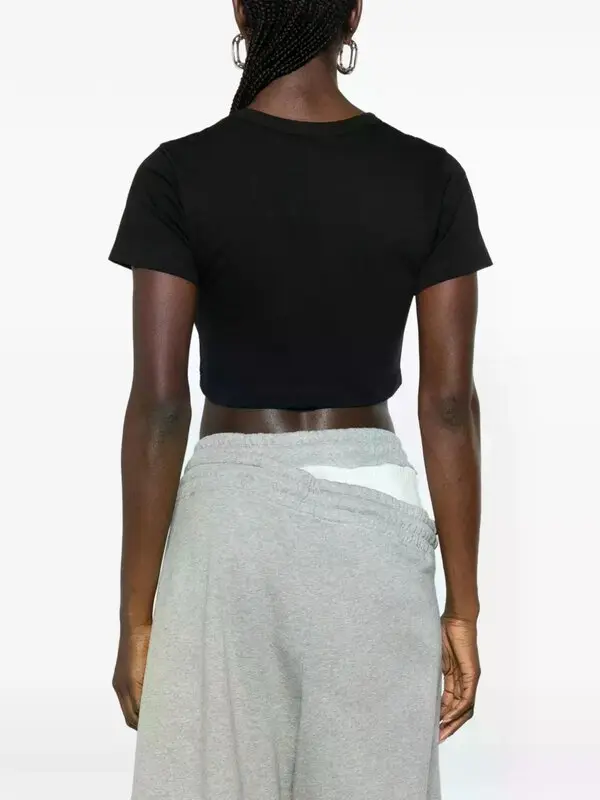 Attico Corset-style Cropped T-shirt