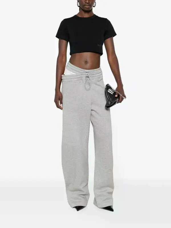 Attico Corset-style Cropped T-shirt - Black