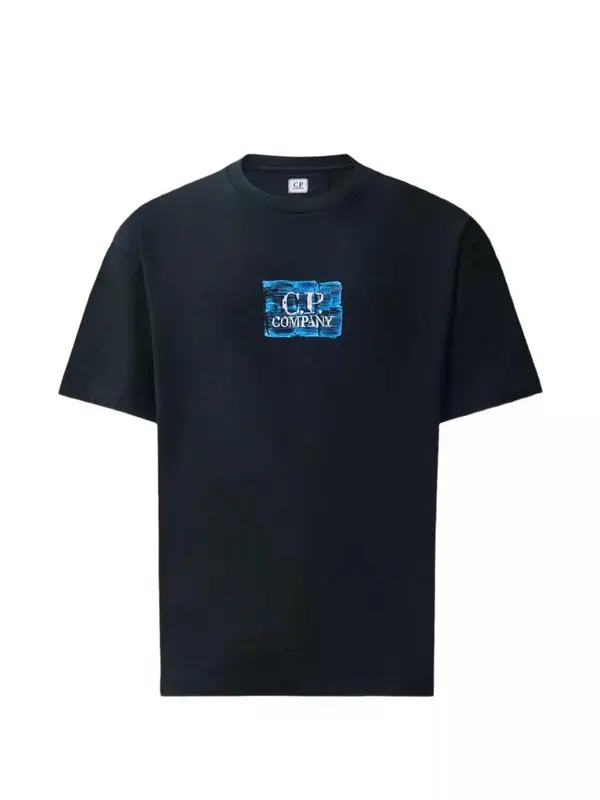 C.P. COMPANY Logo-print Cotton T-shirt - Black