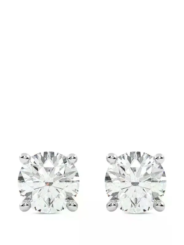 DIAMOND ESSENTIALS Diamond Solitaire Stud Earrings - Silver