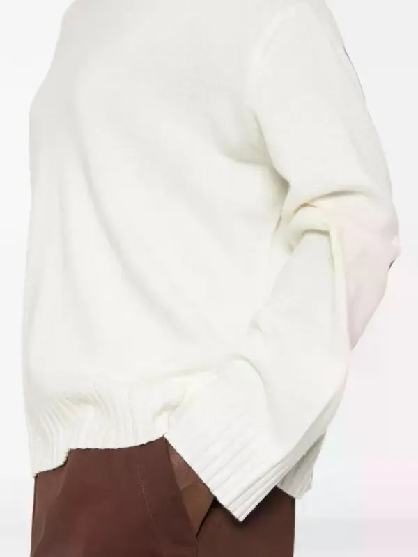 Fabiana Filippi Ribbed-trim Crew-neck Sweater - Neutrals