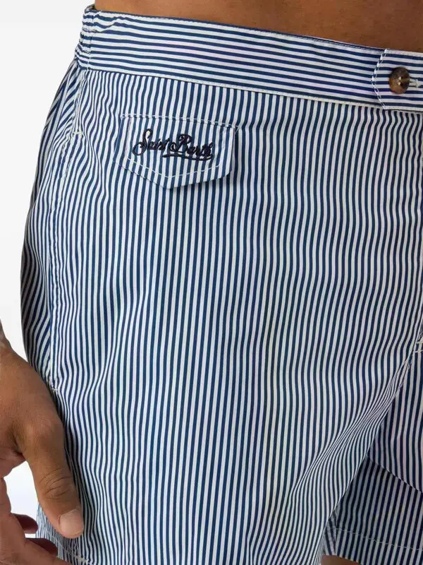 MC2 SAINT BARTH Striped Swim Shorts - Blue