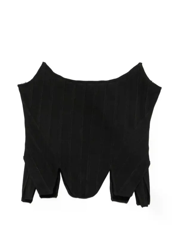 Giuseppe Di Morabito Strapless Corset Top - Black