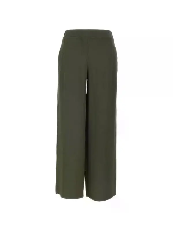 KANGRA Silk Straight-leg Pants - Green