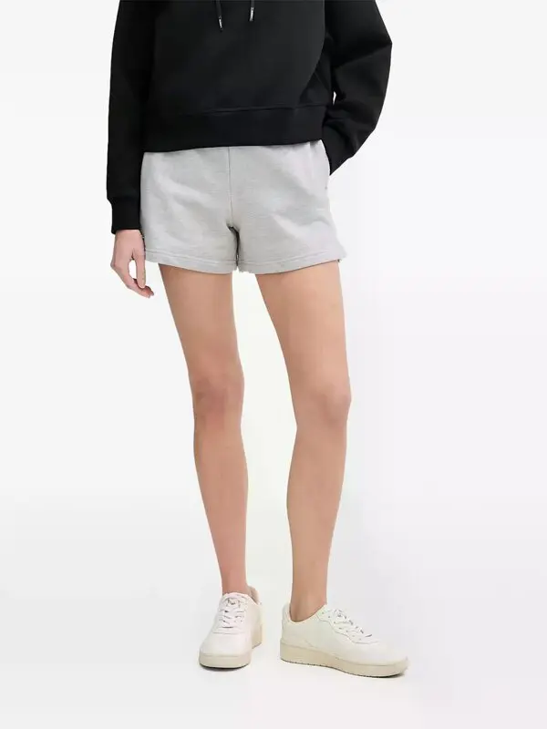 Lacoste Logo-patch Elasticated-waist Shorts - Grey