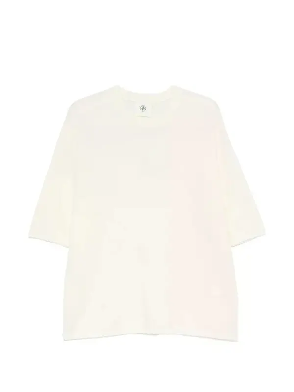 THE GARMENT Como Fine-knit Short-sleeved Sweater - Neutrals